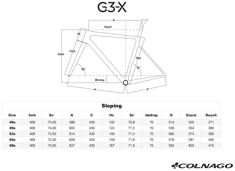 Colnago G3X Complete Gravel Bike GRX 812 1x11 Code: G3gr